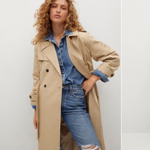 Mango | Jackets & Coats | Nwt Mango Classic Trench Coat Beige | Poshmark